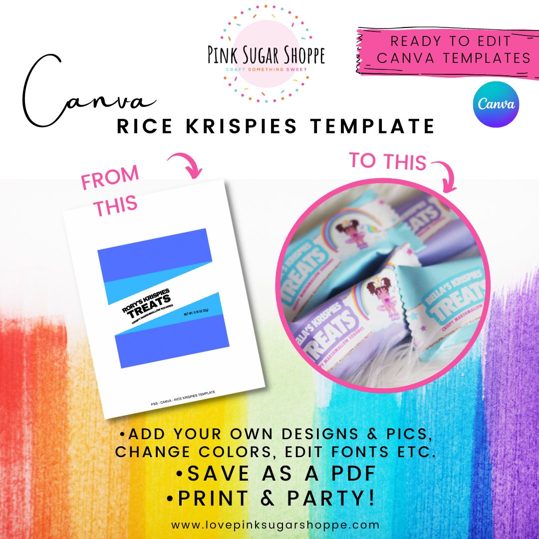 CUSTOM RICE TREAT (CANVA) – Ideas by CeCe LLC