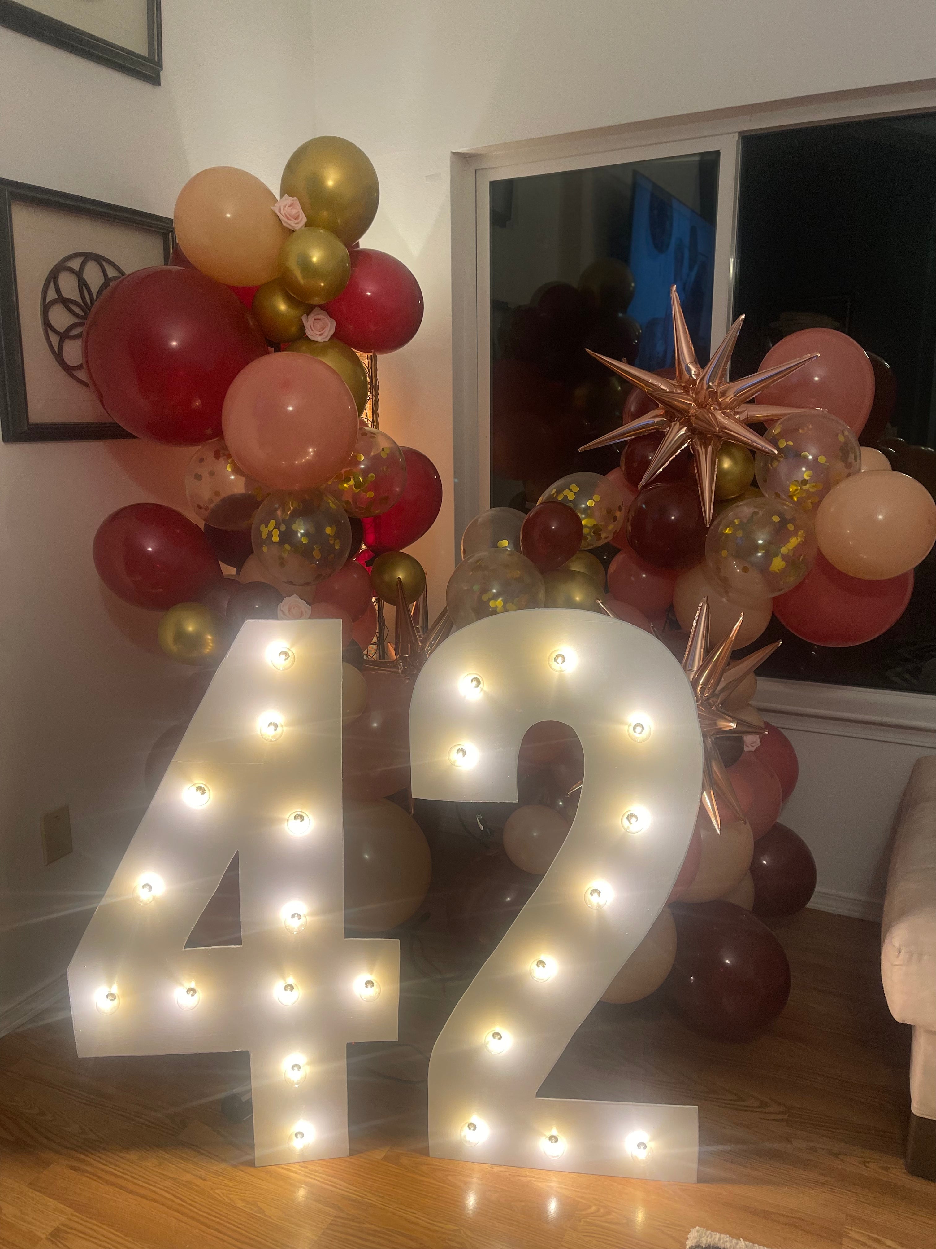 3 FT Lighted Numbers Rental – Ideas by CeCe LLC